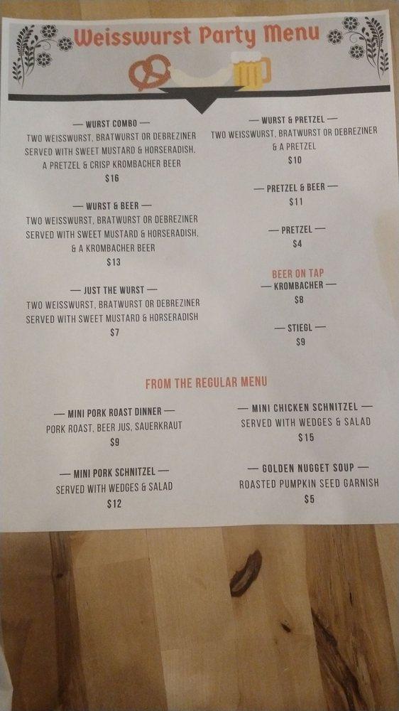 Menu at Chef Henrie Bistro & Café, MacTier