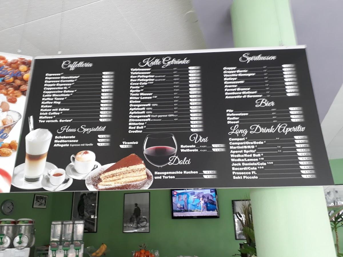 Speisekarte von Eiscafé Gelateria Mediterraneo cafe, Kelsterbach