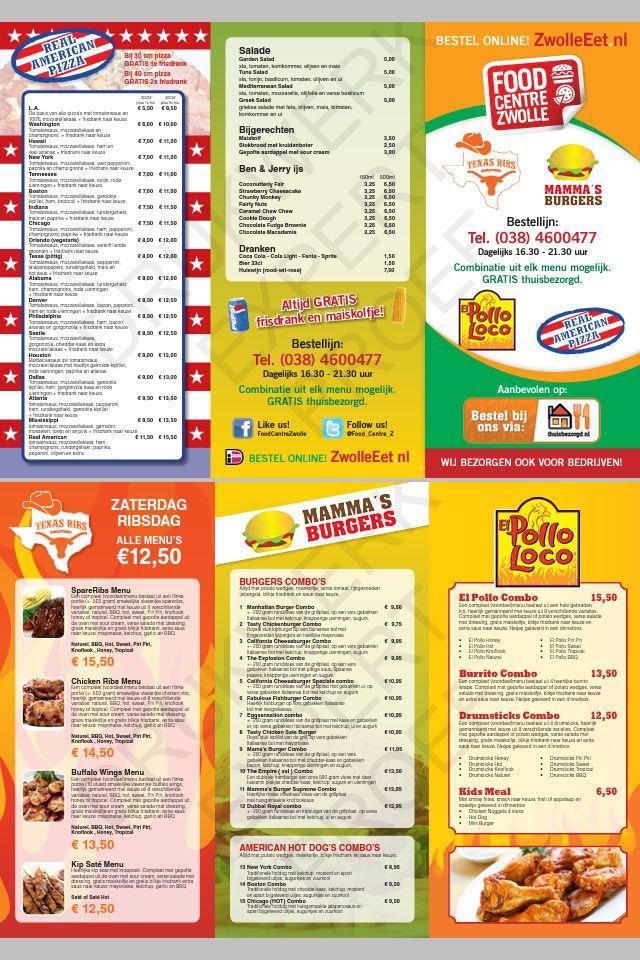 Menu at Food Centre Zwolle, Zwolle