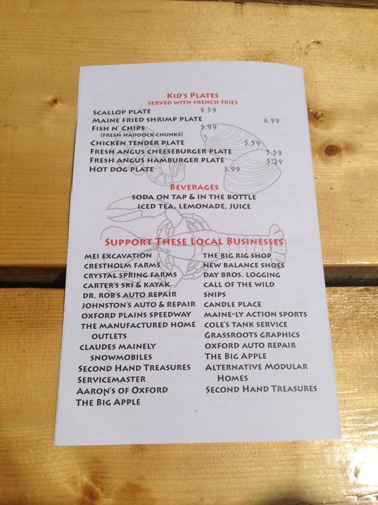 Menu at Lost Gull Fish N' Chips restaurant, Oxford