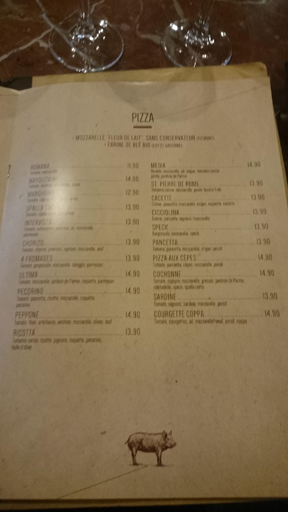 Menu at Ragazzi Da Peppone Arcachon pizzeria, Arcachon