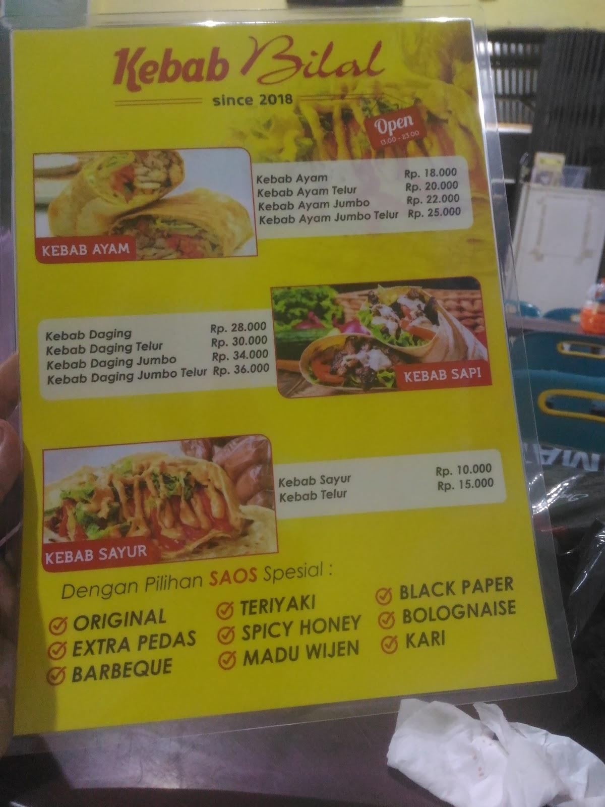 Carta de Bilal Kebab, Banda Aceh