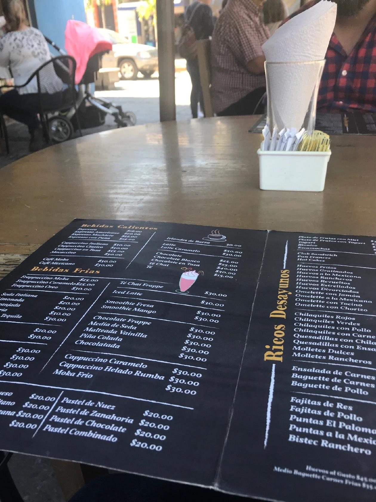 Carta de Café El Palomar, Tequila