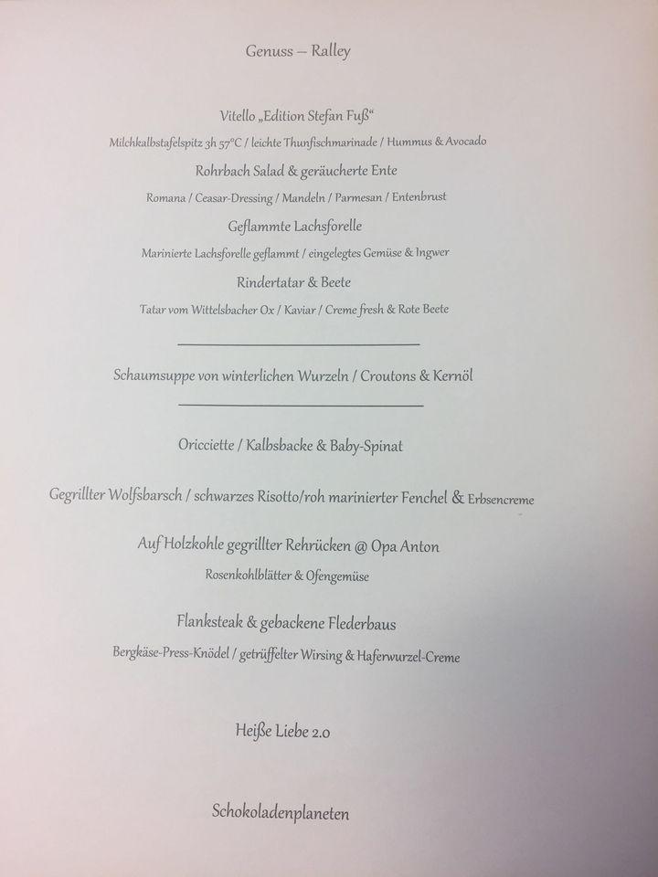Menu at Gasthaus Goldener Stern restaurant, Friedberg