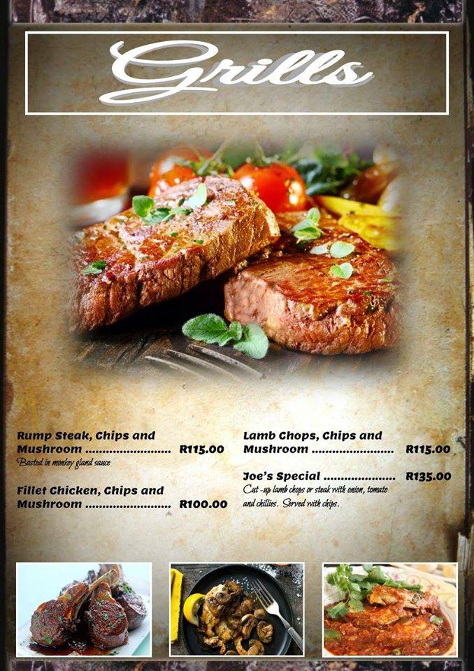 Carta de Seabelle Restaurant, Tongaat