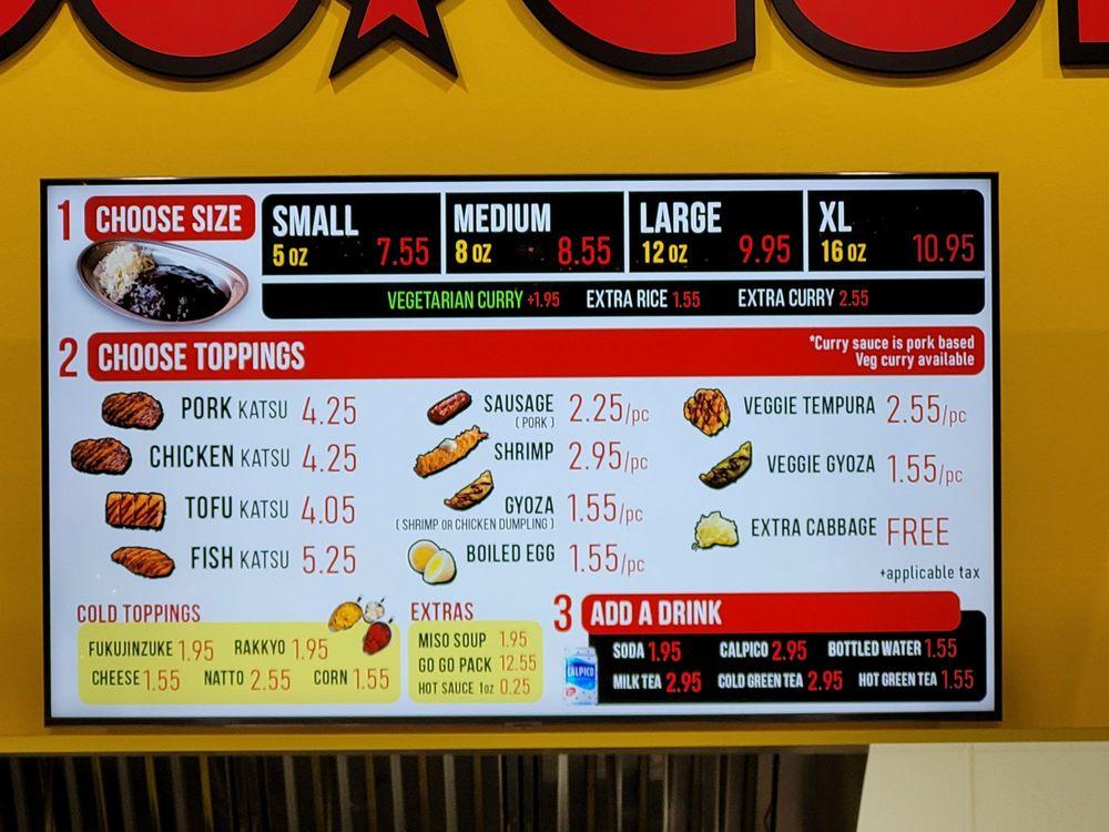 Menu at Go!Go! Curry! Newark restaurant, Newark