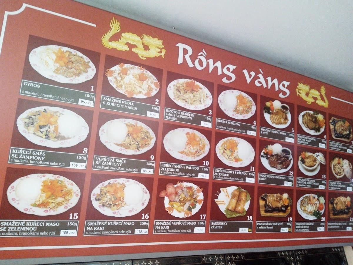 Menu at Rong Vang restaurant, Hlinsko