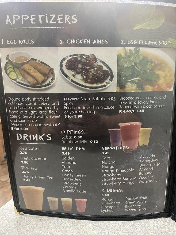 Menu at Wok & Pho restaurant, Long Beach, CA-1
