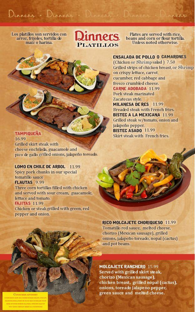 Menu at San Luis restaurant, Whiting