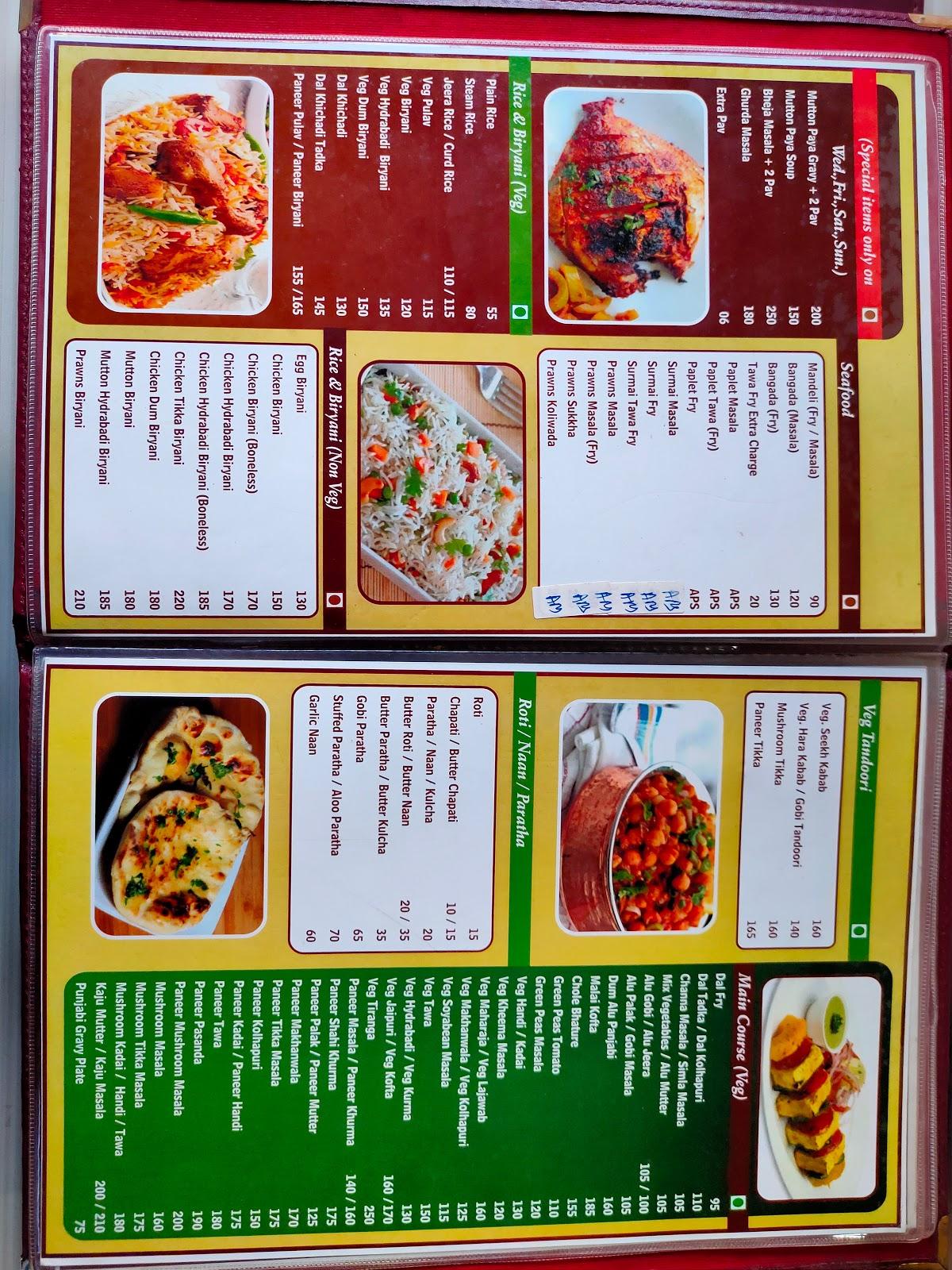 Menu at Tunga Family Restaurant, Thane, Shop Number2 Kapurbavdi Junction