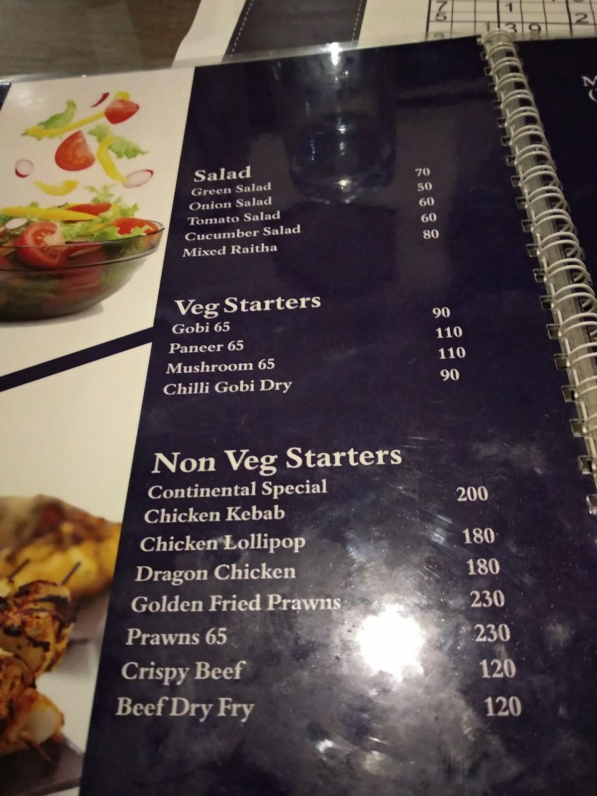Menu at Evergreen Continental, Pathanamthitta
