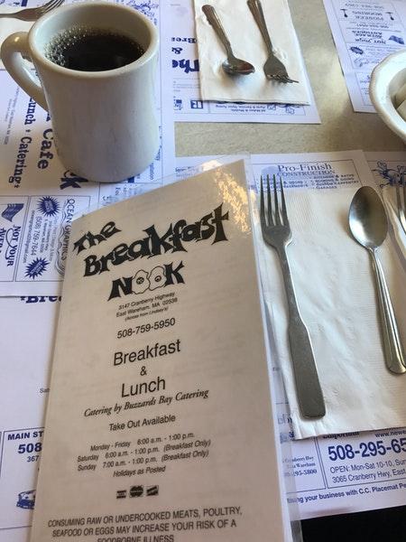 Menu at The Breakfast Nook restaurant, Wareham