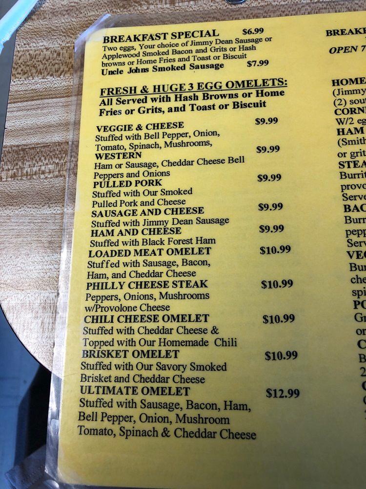 Menu at The Red Top Pit Stop BBQ, Lakeland, US Hwy 98 N