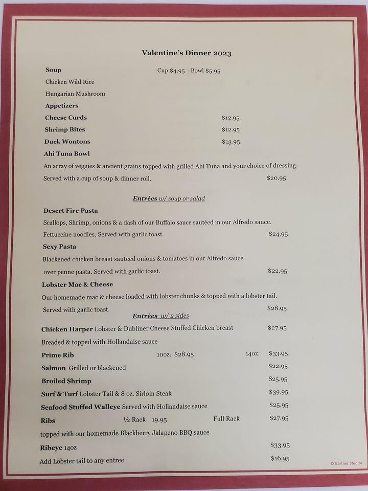 Menu at Bites Pub & Grub, Pine River