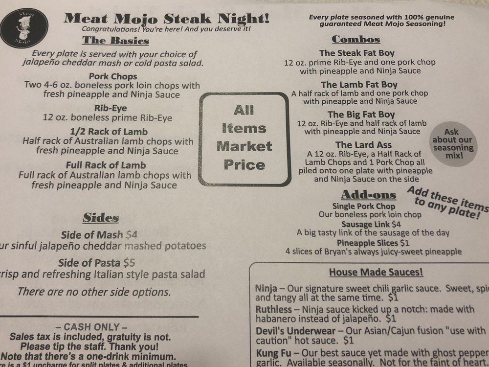 Menu at Pimlico pub & bar, Houston