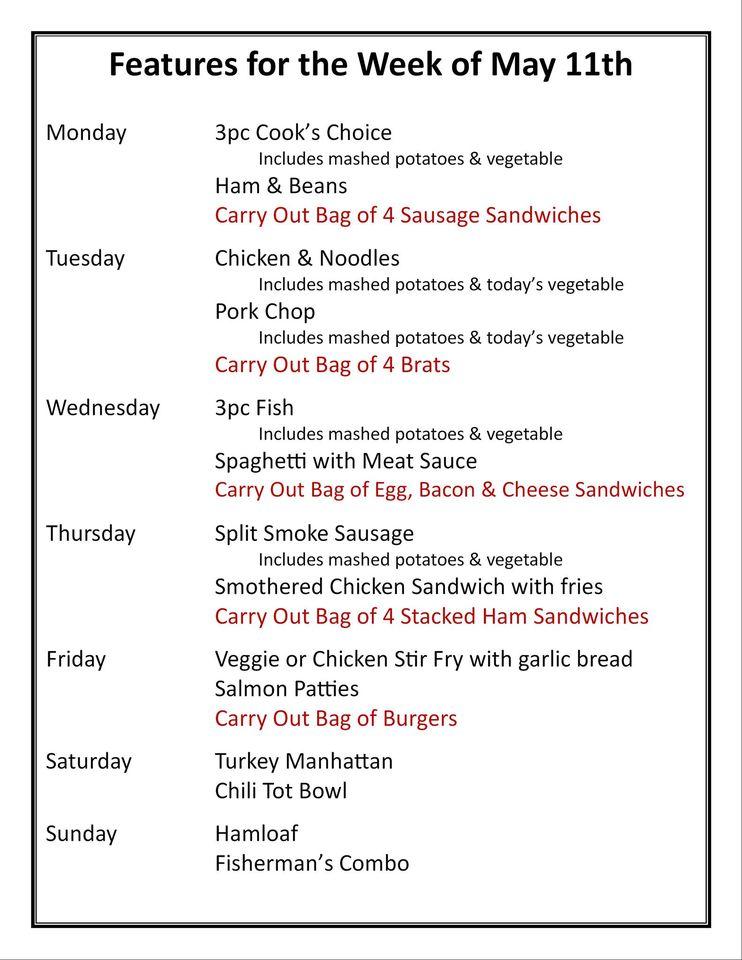 Menu at Richards Restaurant - Decatur,IN, Decatur