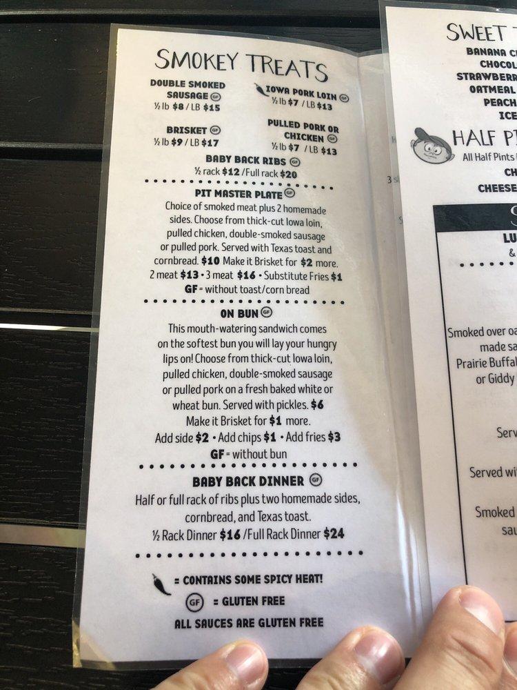 Menu at Whatcha Smokin BBQ & Brew, Luther