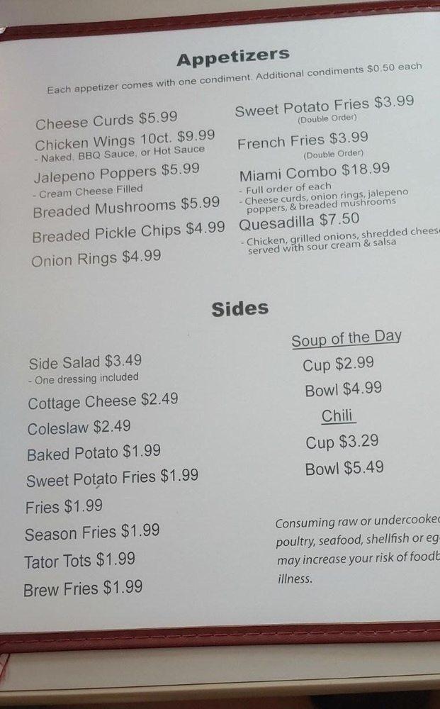 Carta de Little Miami Restaurant & Bar, Estados Unidos, County 249