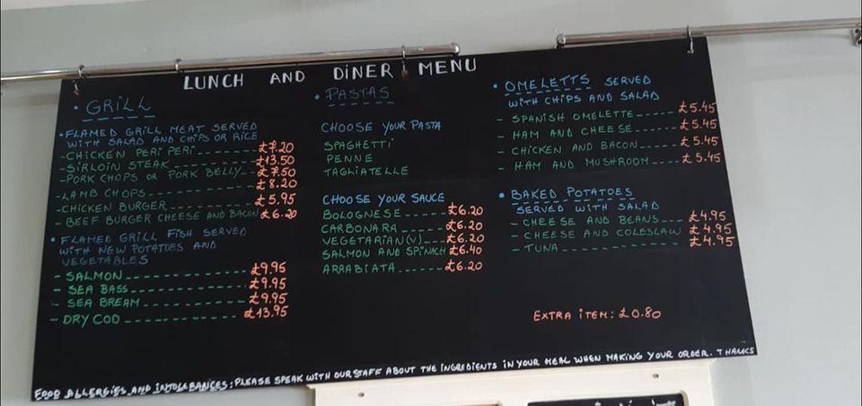 Menu at Cafe Barca, London, 115 Fulham Palace Rd