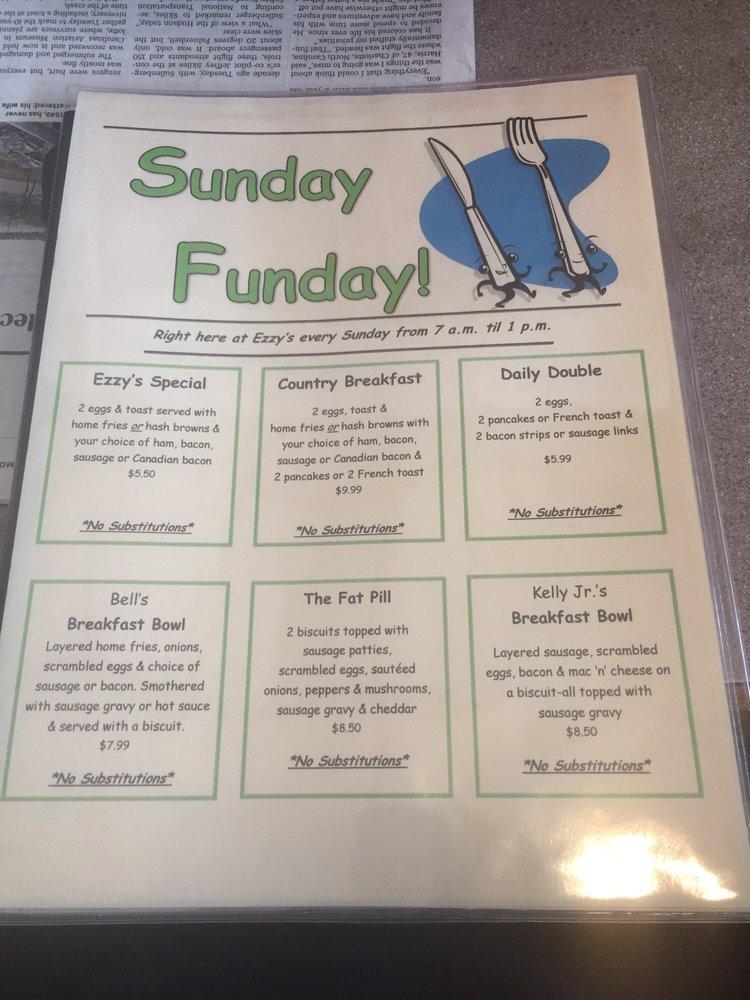 Menu at Ezzy's Restaurant, Rochester, Latta Rd