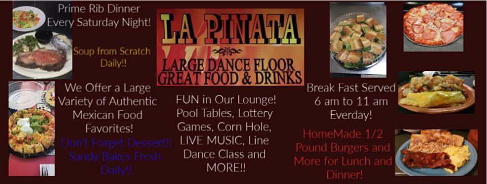 Menu at La Pinata restaurant, Drain