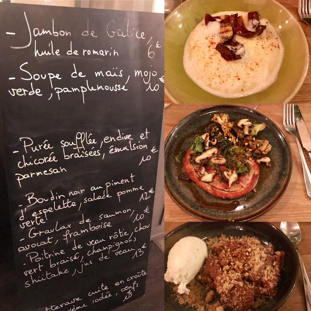 Menu at MOKKO restaurant, Paris