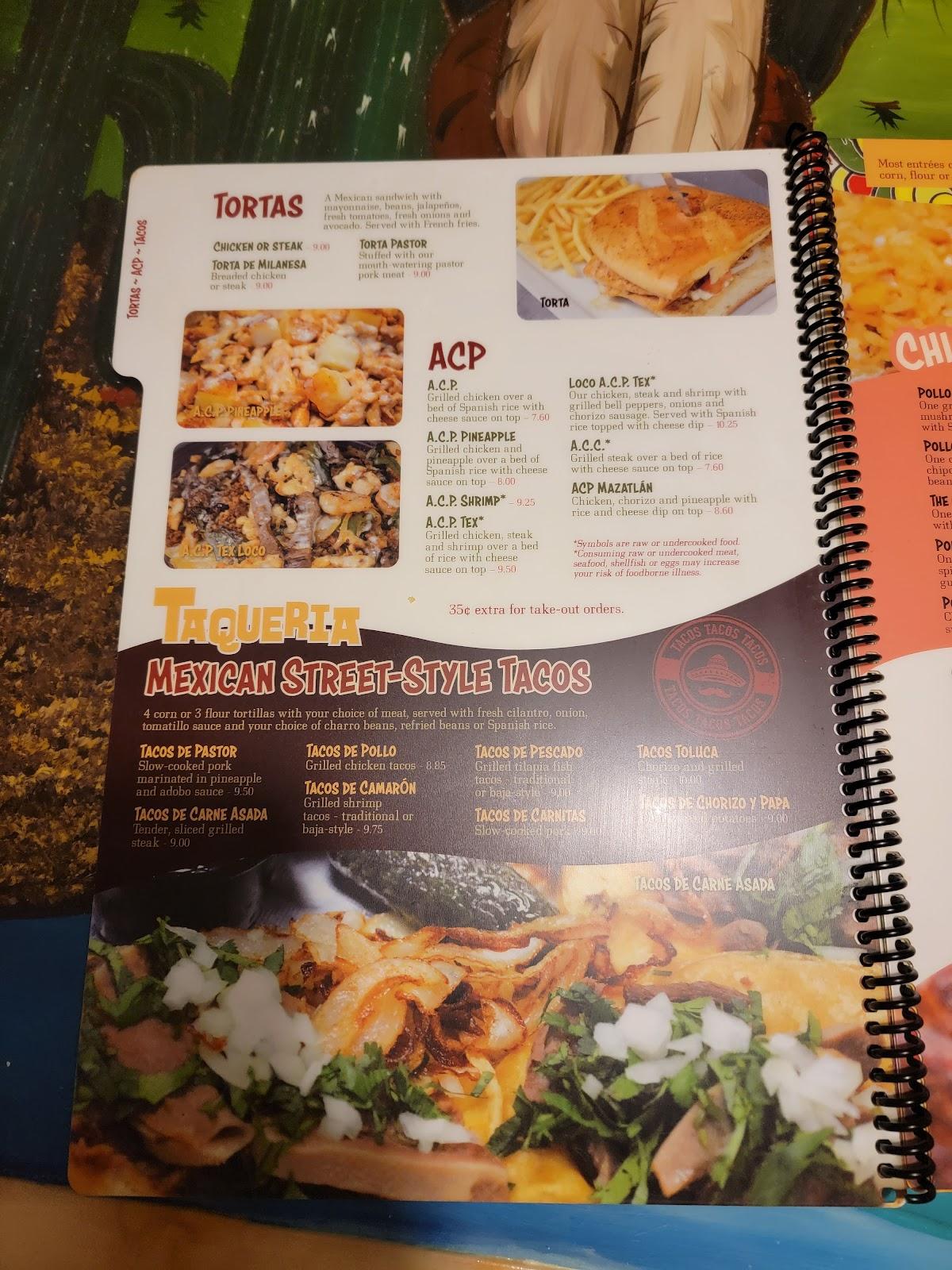 Menu at Poblanos Mexican Grill restaurant, Mountain City