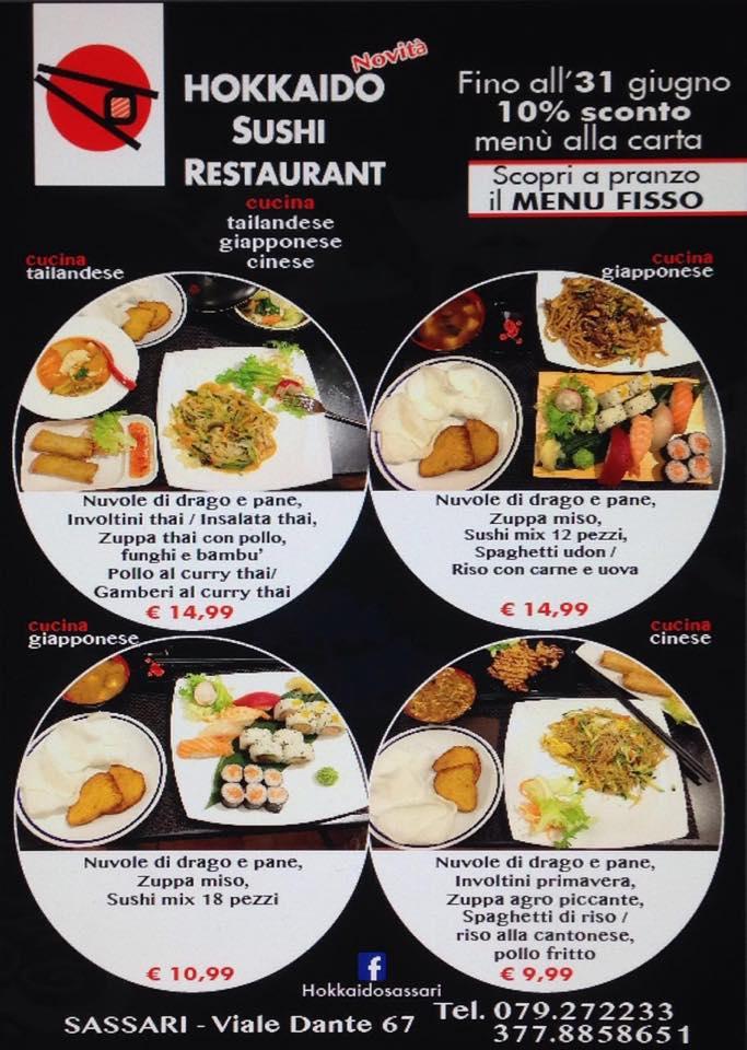 Menu at Ristorante Hokkaido Sushi Sassari, Sassari