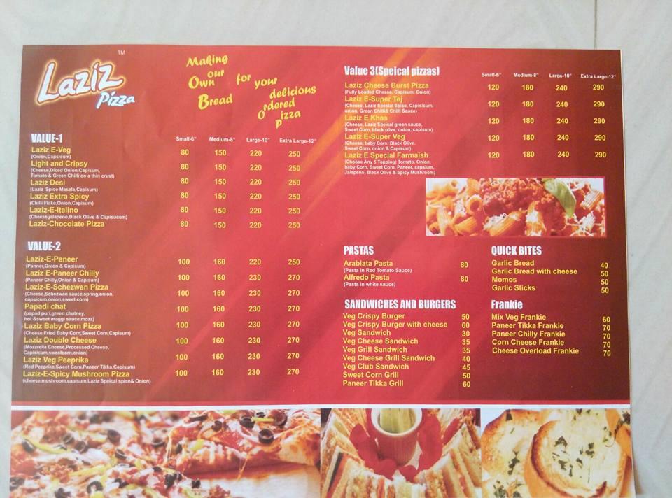 Menu at Laziz Pizza-Sangamner City, Sangamner