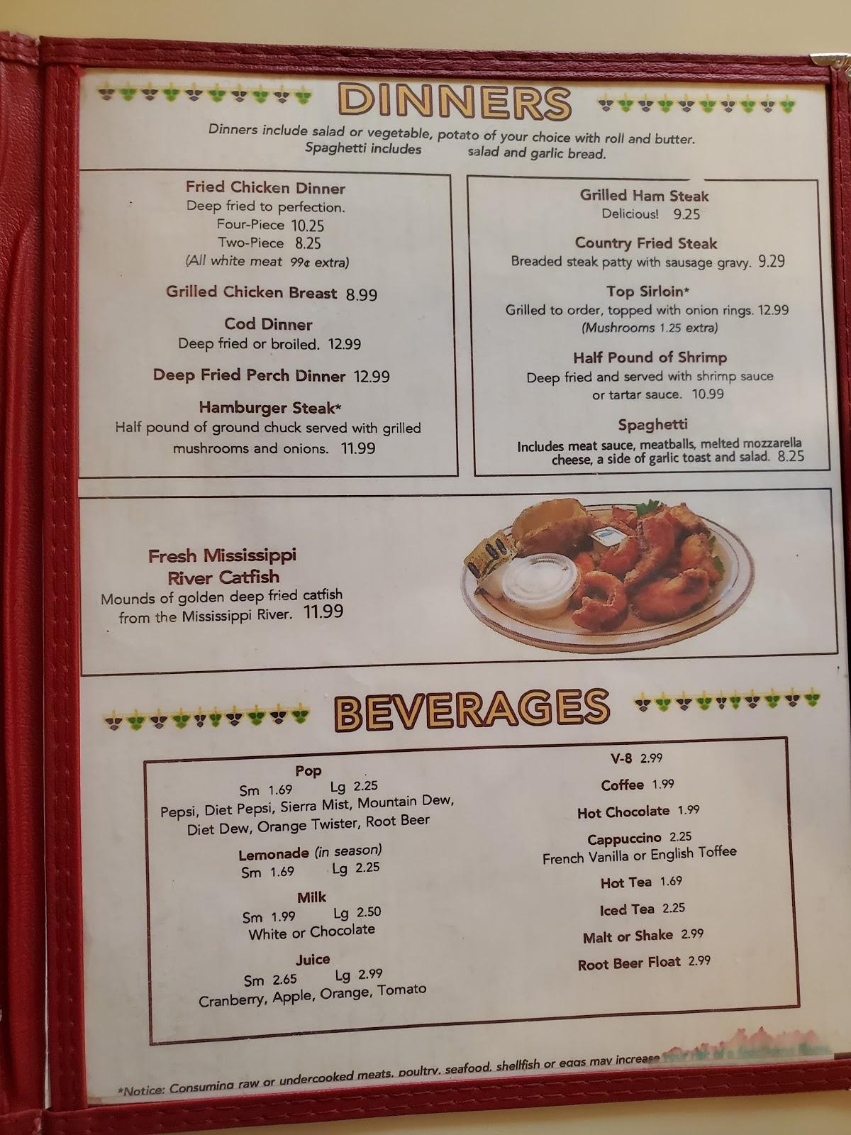 Menu at Hungry House restaurant, Prairie du Chien