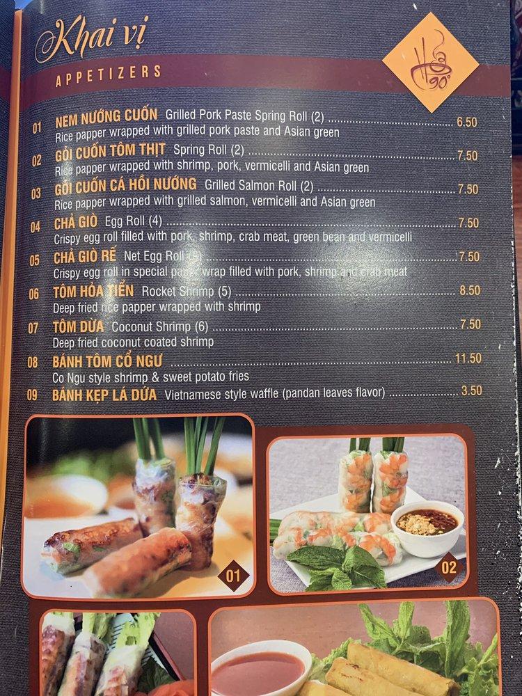Menu at Pho 90 Degree - Milpitas restaurant, Milpitas
