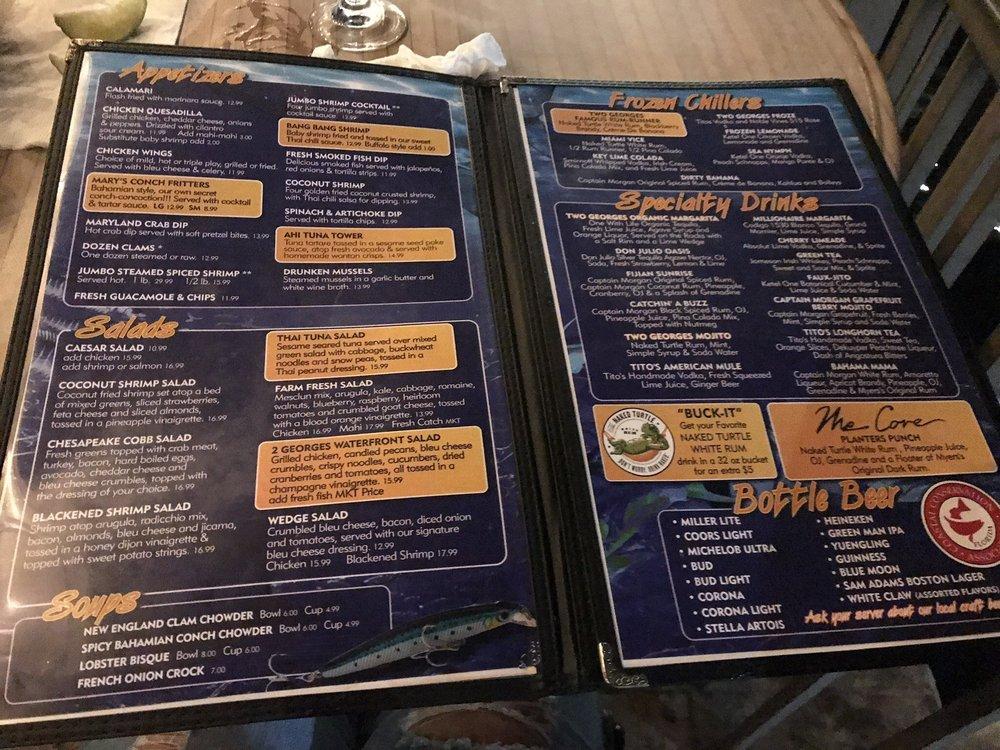 Menu at The Cove Waterfront Restaurant and Tiki Bar, Deerfield Beach