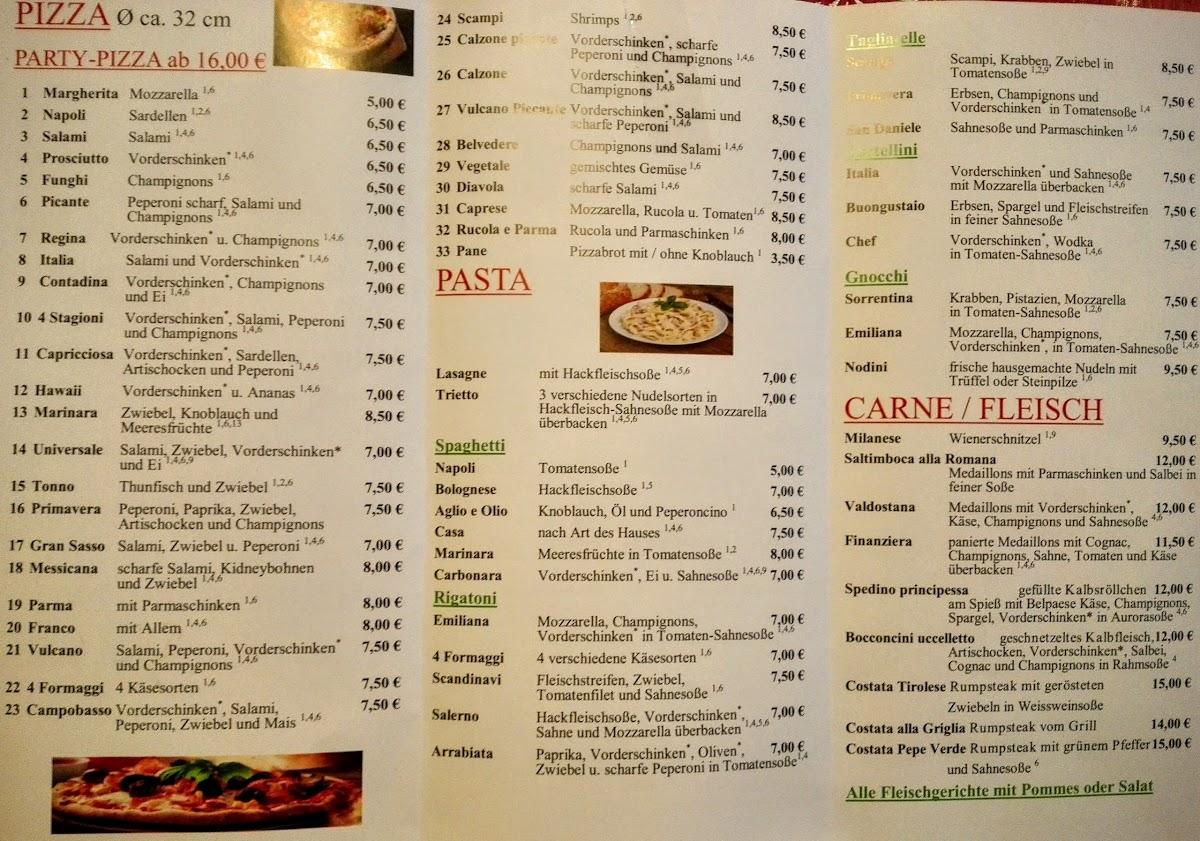 Speisekarte von ORIGINAL DA FRANCO restaurant, Weichs