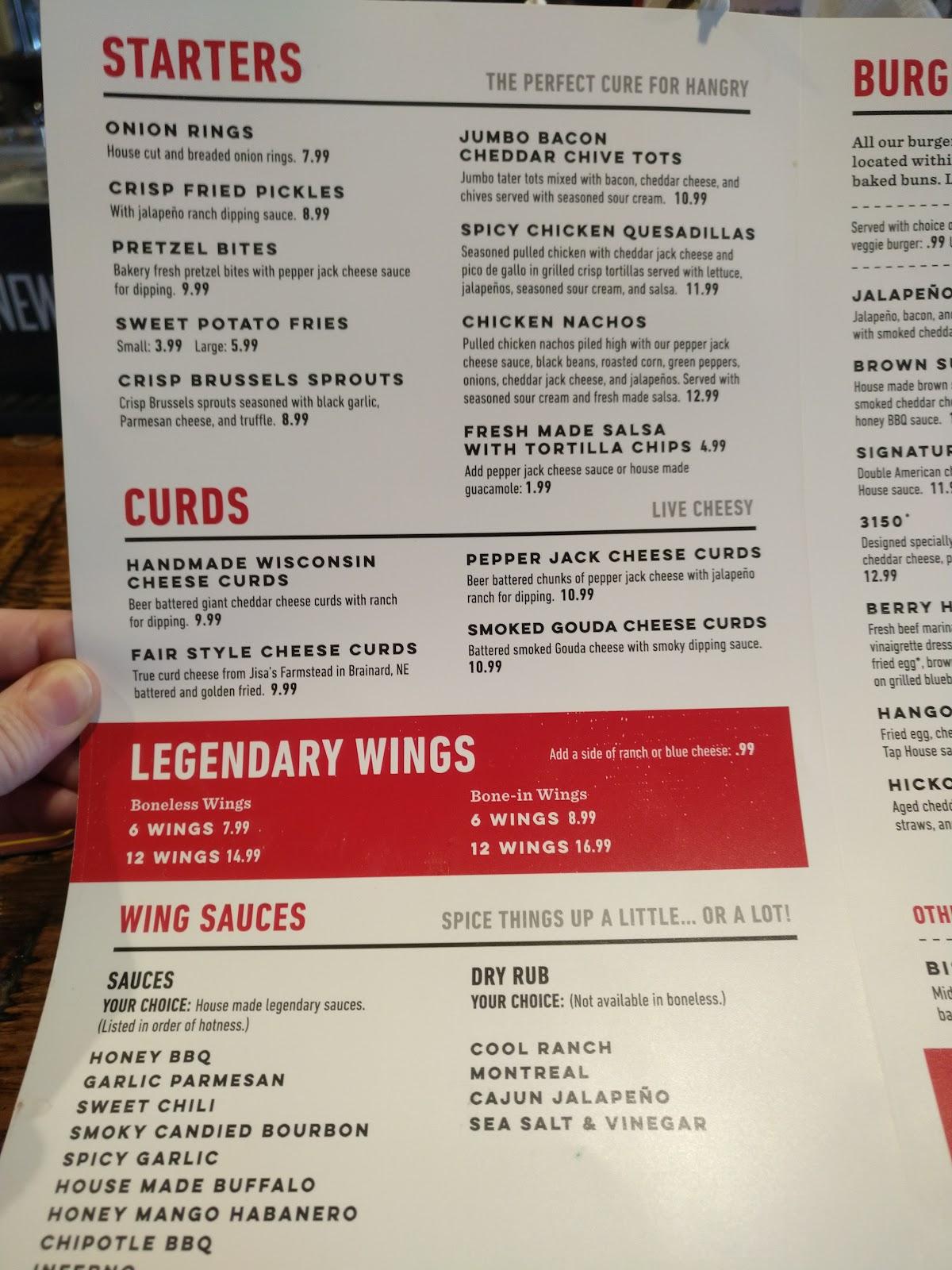 Menu at Omaha Tap House - Pepperwood pub & bar, Omaha, 579 N 155th Plaza