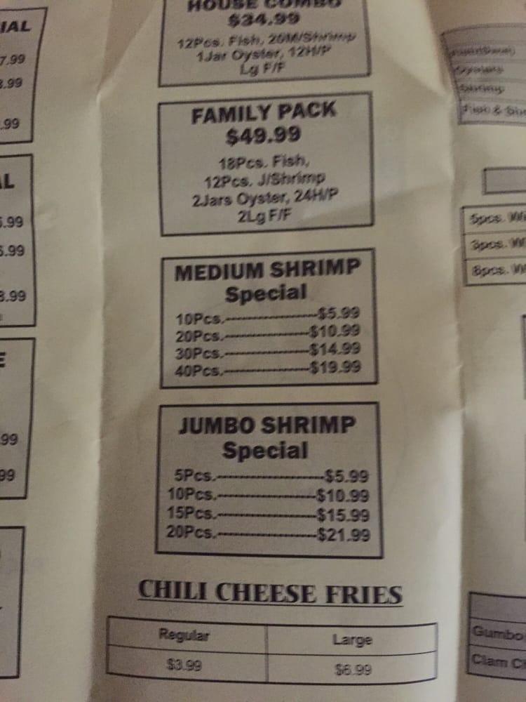 Menu at Family Fish Market restaurant, Victorville