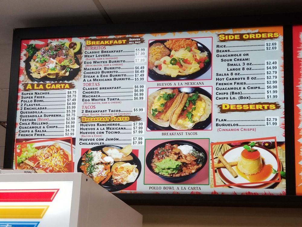Menu at El Ranchito Taco Shop restaurant, Hemet, E Florida Ave