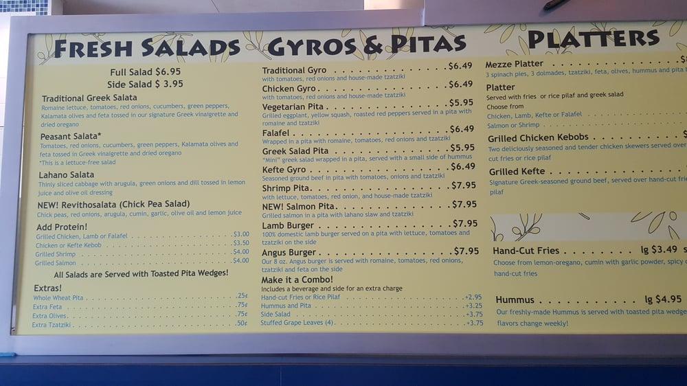 Menu at Greco Fresh Grille - Blakeney restaurant, Charlotte, Rea Rd Suite E