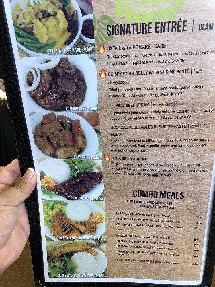 Menu at Inihaw Avenue Filipino Kitchen BBQ, Irving