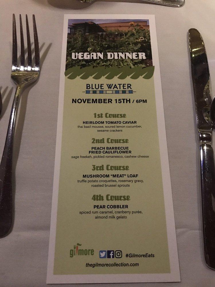 Menu at Blue Water restaurant, Grand Rapids