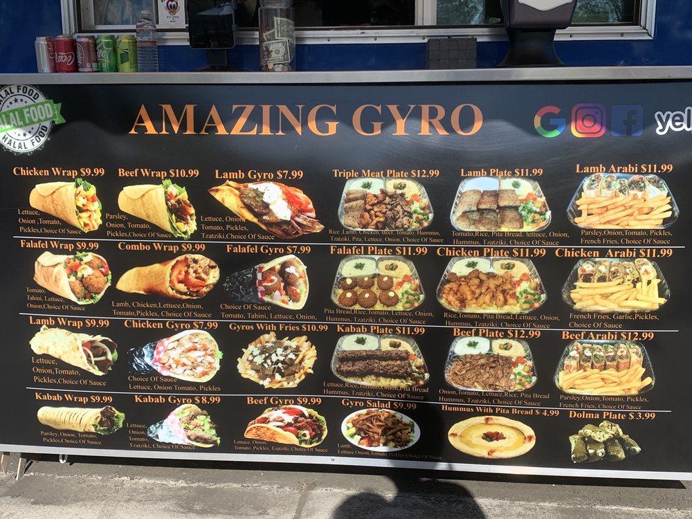 Menu at Amazing Gyro restaurant, Beaverton