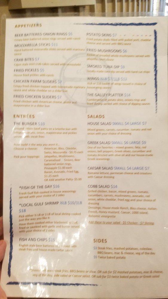 Menu at The Galley restaurant, Foley, Co Rd 10