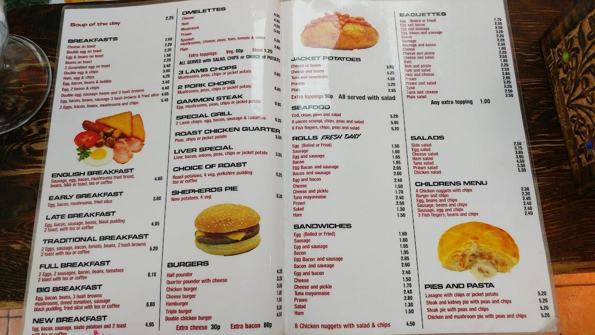 Menu at Wanger & Snatch restaurant, Great Yarmouth