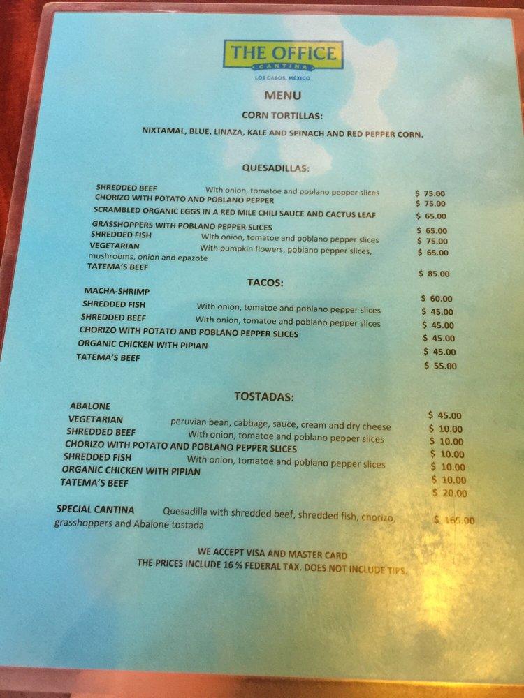 Carta del restaurante El Merkado, San José del Cabo, Carretera ...