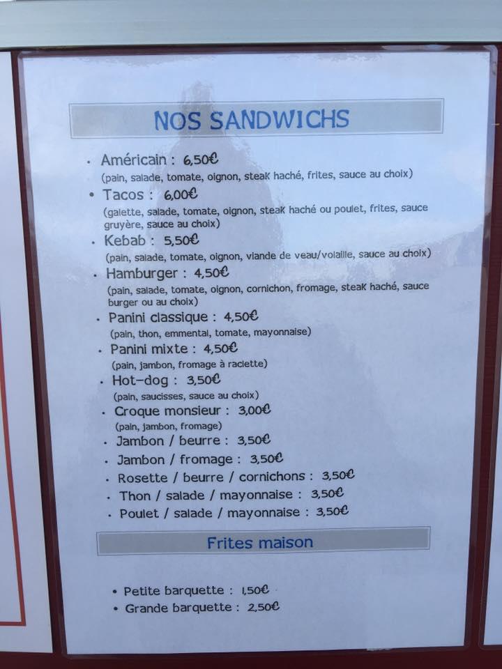 Menu at American Nadine & L'Eau'Ceane Burger restaurant, Saint-Alban ...