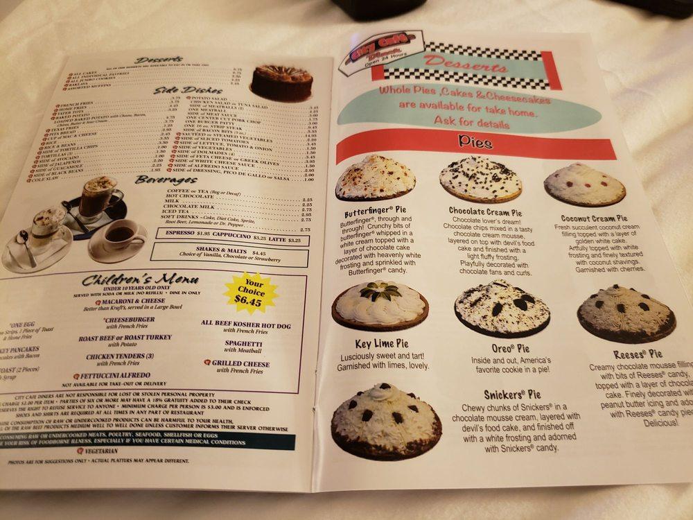 Menu at City Cafe Diner, Chattanooga, Lee Hwy