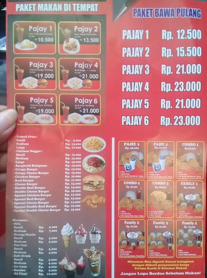 Menu at JFC jaya Fried Chicken Ayani restaurant, Buleleng