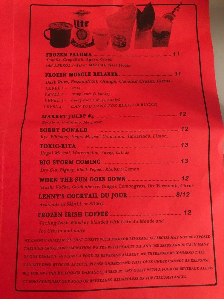 Menu at Over Under pub & bar, Miami