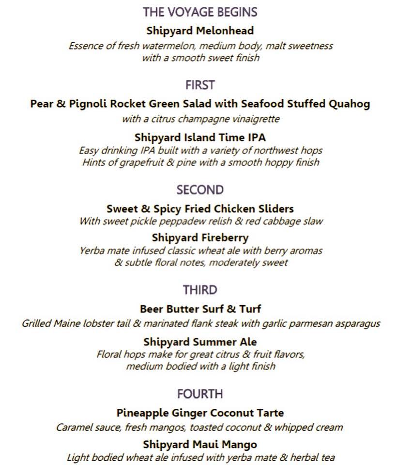 Menu at Shipyard Pub, Lincoln