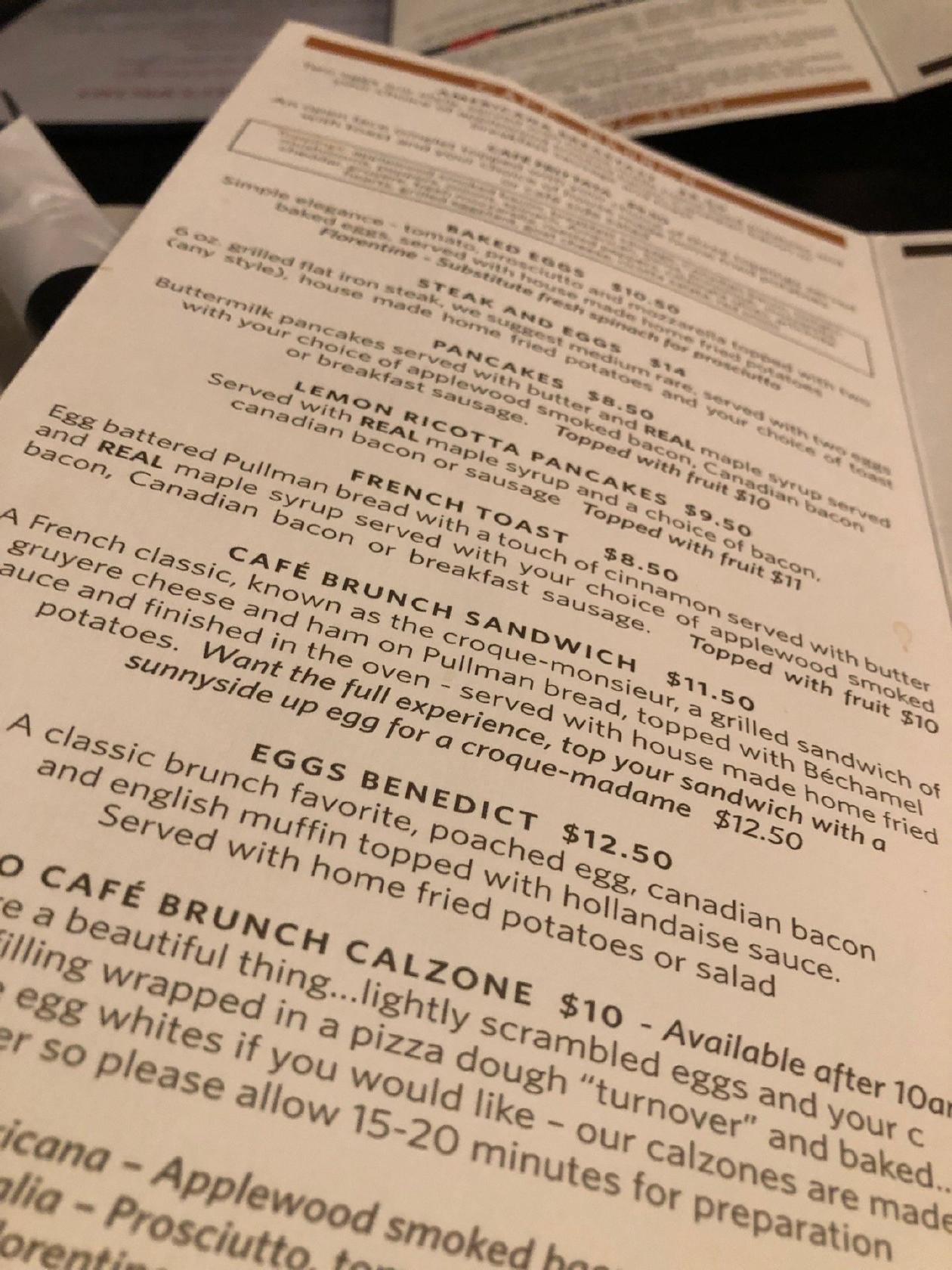 Menu at THE TOMATO CAFE, Fishkill