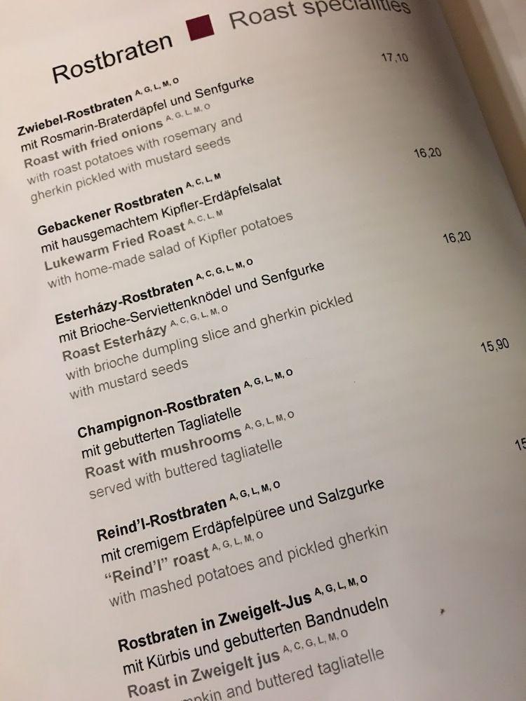 Speisekarte von Wiener Rathauskeller restaurant, Wien, Rathauspl. 1